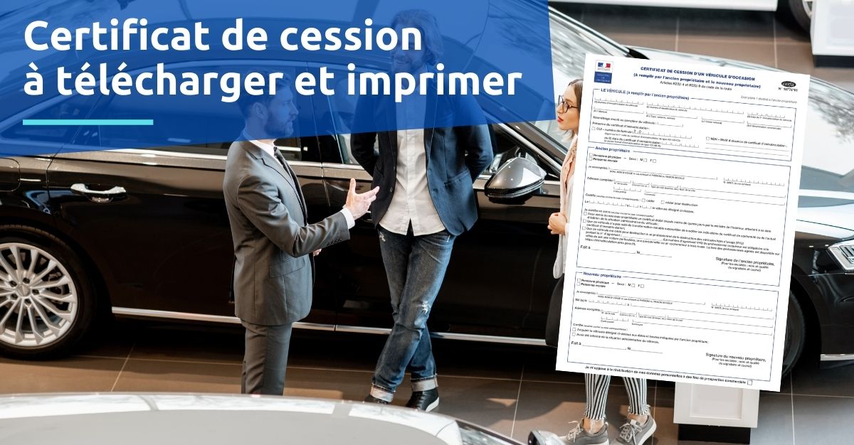 Certificat de cession formulaire à télécharger et imprimer